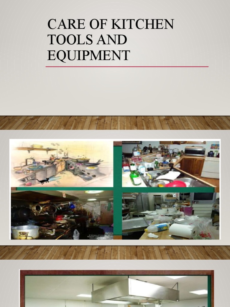 Cleaning and Sanitizing Kitchen Tools and Equipment | PDF