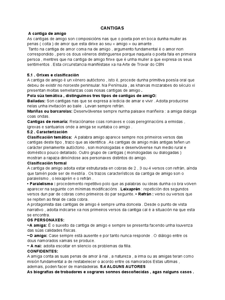 CANTIGAS | PDF