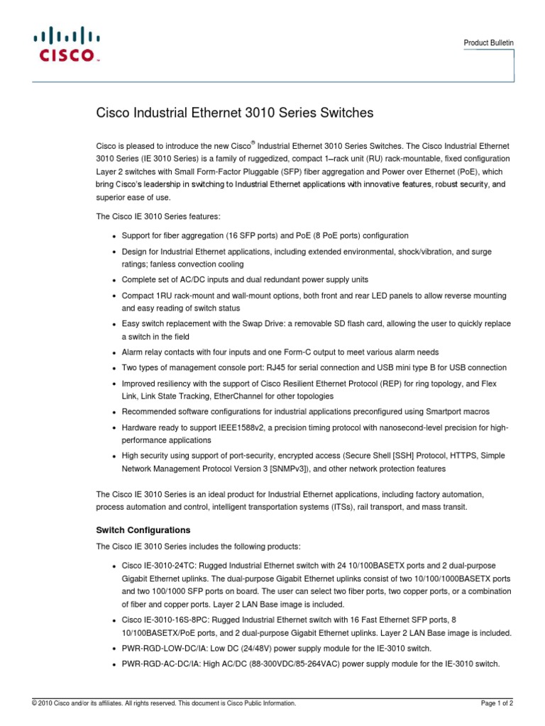 Prod Bulletin c78-637081 | PDF | Network Switch | Ethernet