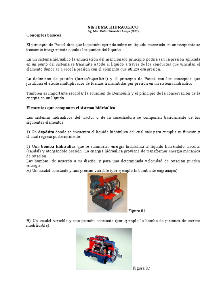 Sistema Hidraulico | PDF | Bomba | Líquidos