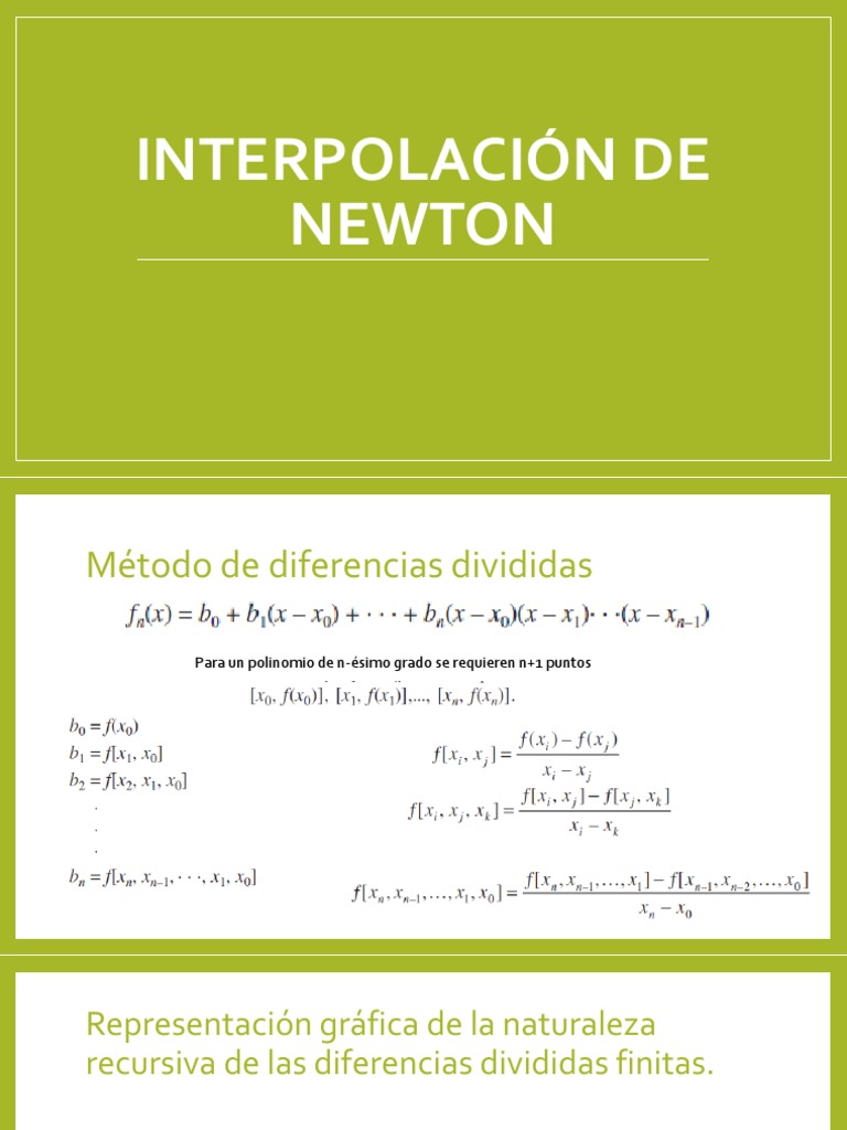 Interpolación de Newton | PDF