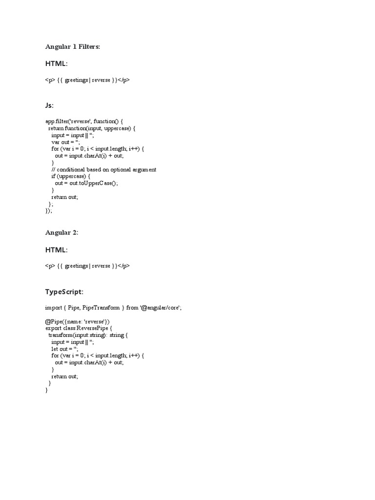 Angular Filters | PDF | Teaching Methods & Materials | Technology ...