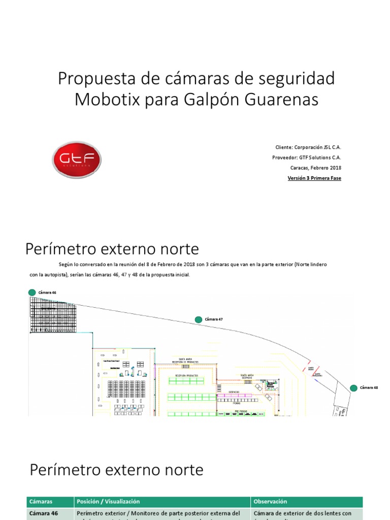 Presentacion Propuesta de Camaras | PDF