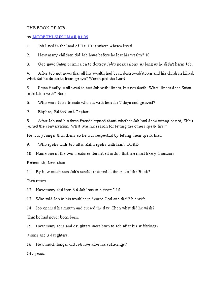 The Book of Job | PDF | Book Of Job | Christopher Marlowe