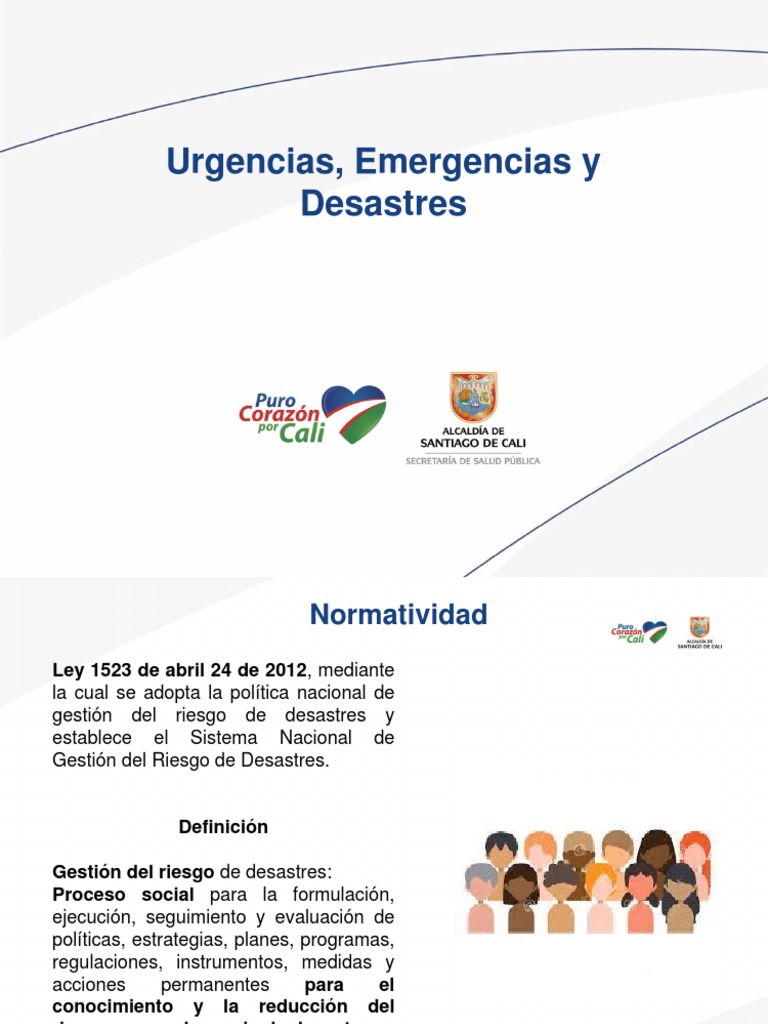 PPT URGENCIA EMERGENCIA Y DESASTRES | PDF | Reducción de Desastres | Inundar