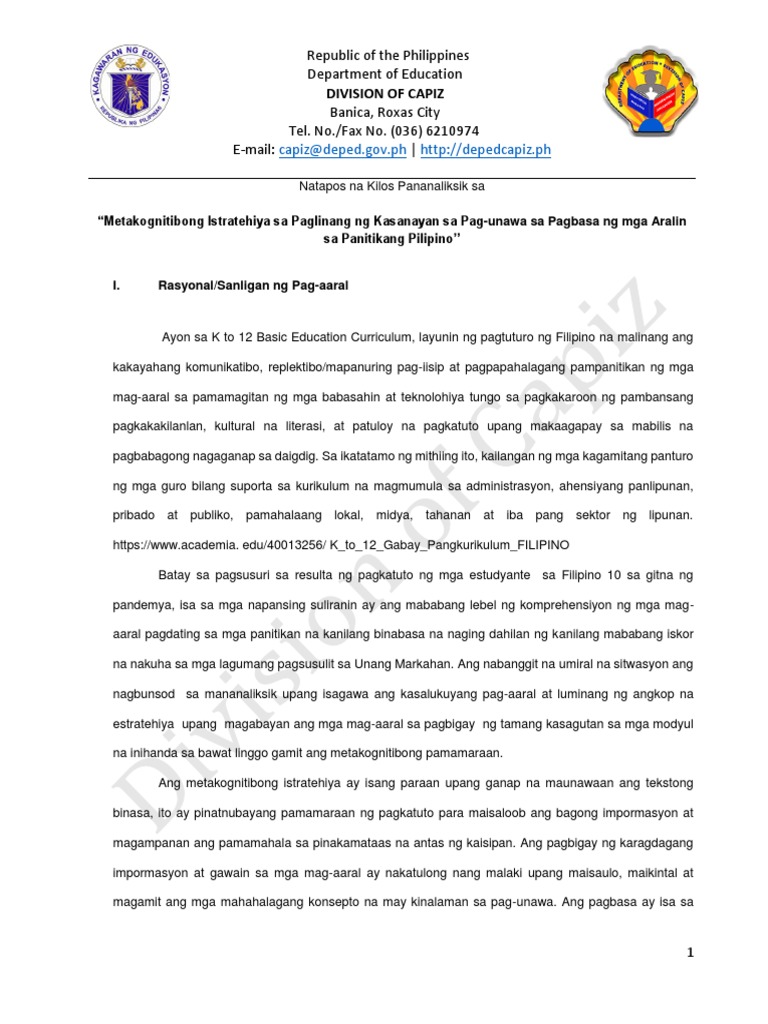 Luces, Arlene L. Completed Action Research | PDF