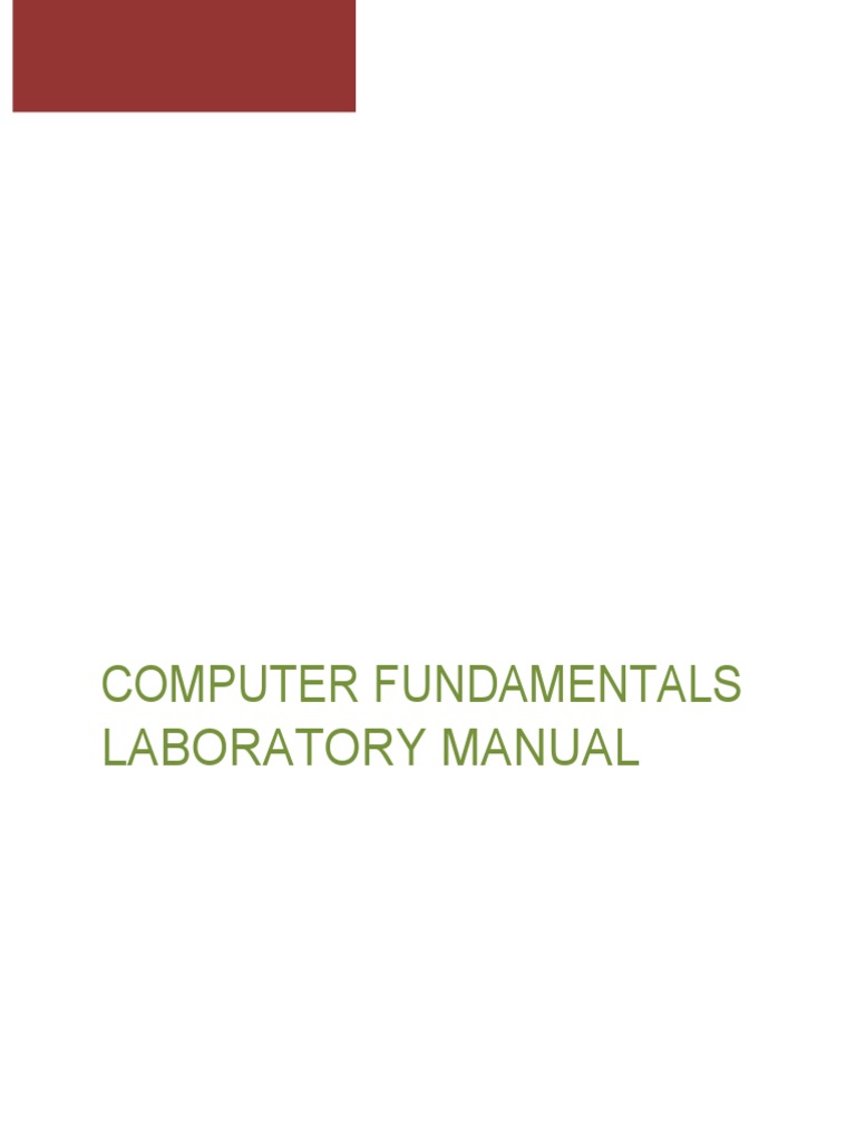 Lab Manual of Computer 1 | Download Free PDF | Cursor (User Interface) | Icon (Computing)