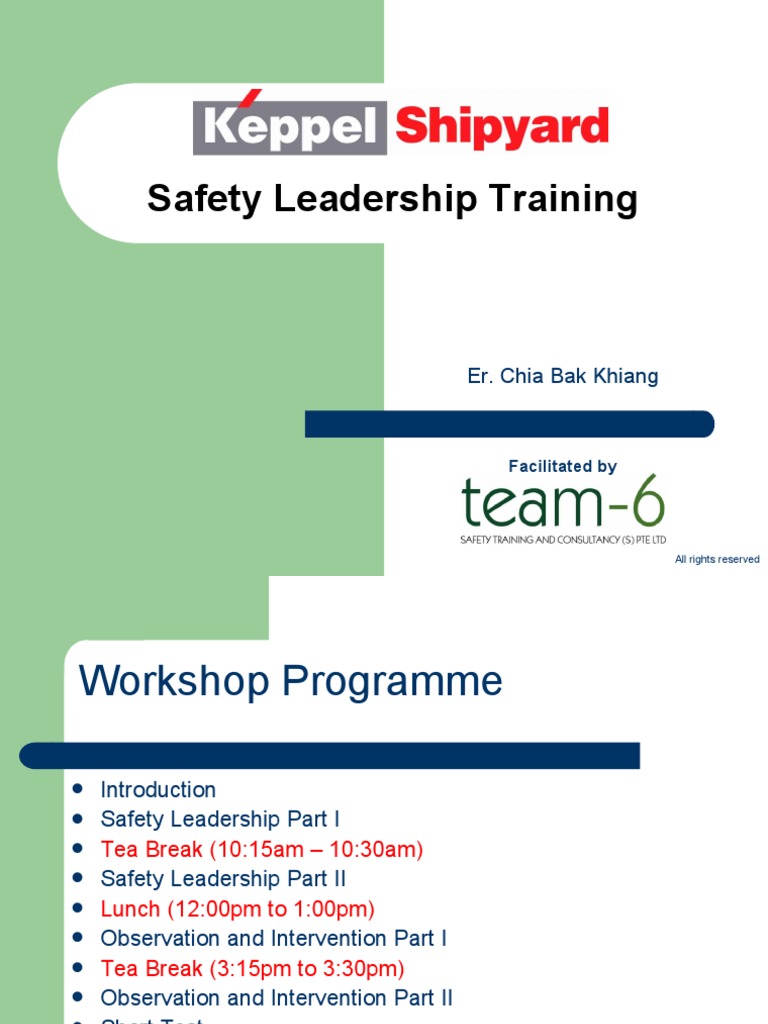 Safety Leadership Training Overview | PDF | Safety | Risk