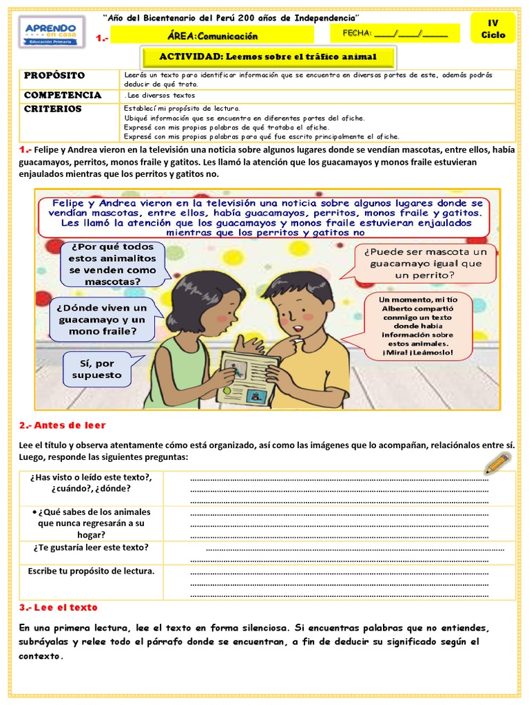 Leemos Sobre El Trafico Animal | PDF | Póster