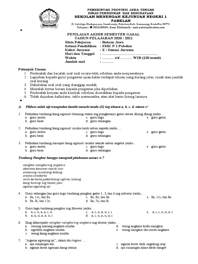 Pas B.jawa X Fix | PDF