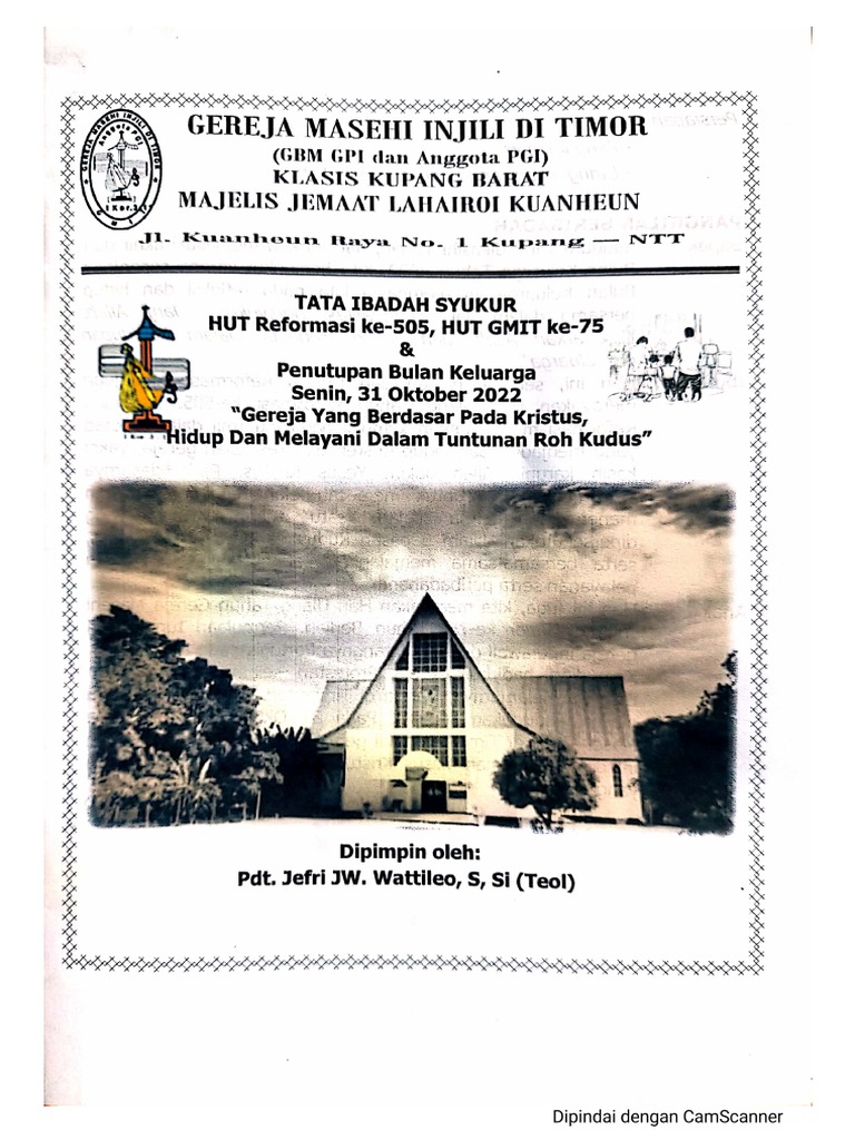 Liturgi HUT GMIT Dan HUT Reformasi | PDF