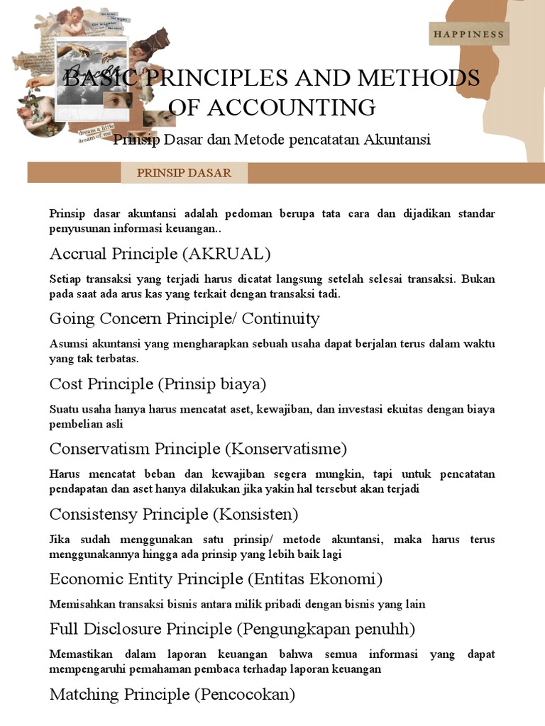 Basic Principles and Methods of Accounting | PDF