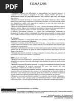 Escalas Cars Autismo | PDF | Comunicação não verbal | Comunicação