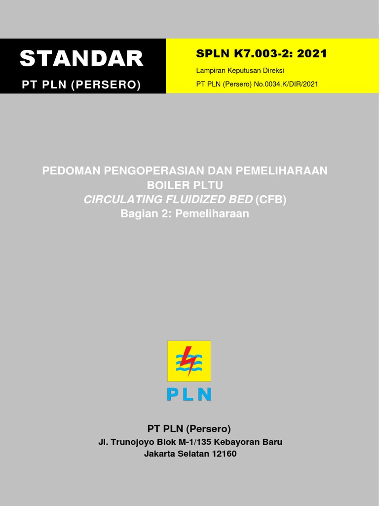 SPLN K7.003-2 Pedoman Pengoperasian Dan Pemeliharaan Boiler PLTU ...