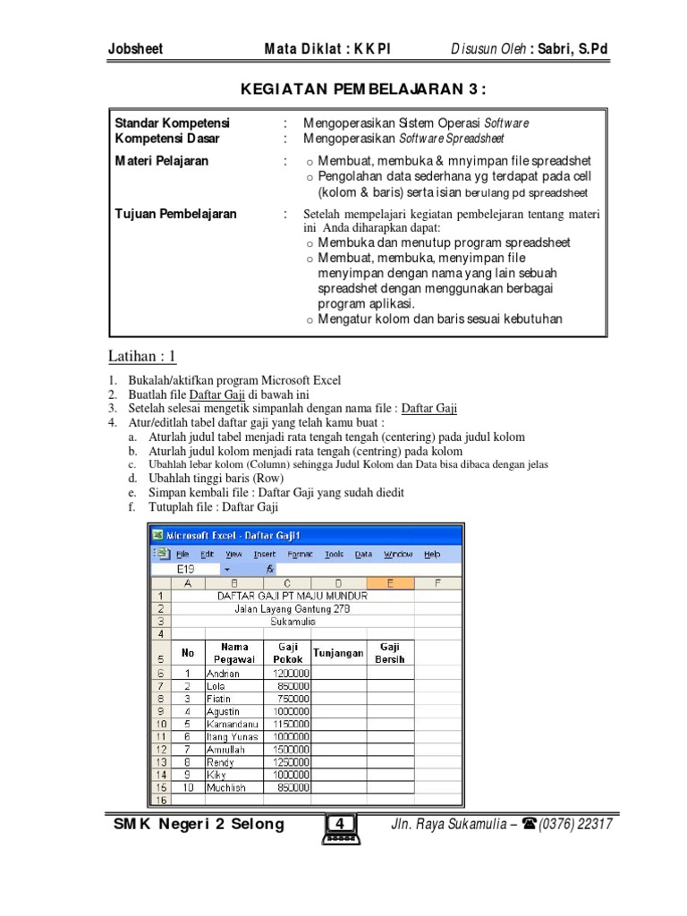Job Sheet 1 | PDF