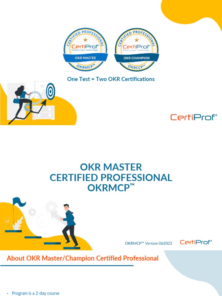 Okr Master Certification English Certiprof Pdf Performance
