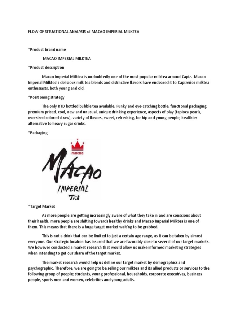 SITUATION ANALYSIS Final | PDF | Retail | Marketing