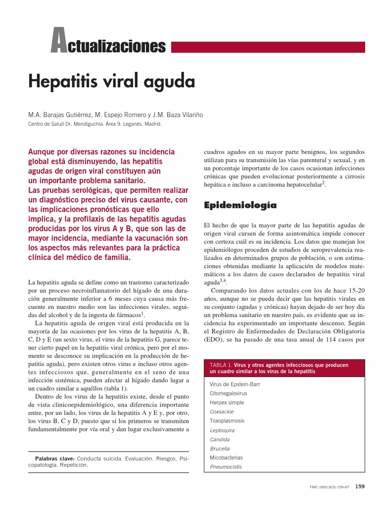 Hepatitis Aguda 1 | PDF | Hepatitis | Virus de la hepatitis C