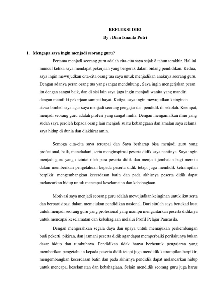 Refleksi Diri PDF | PDF