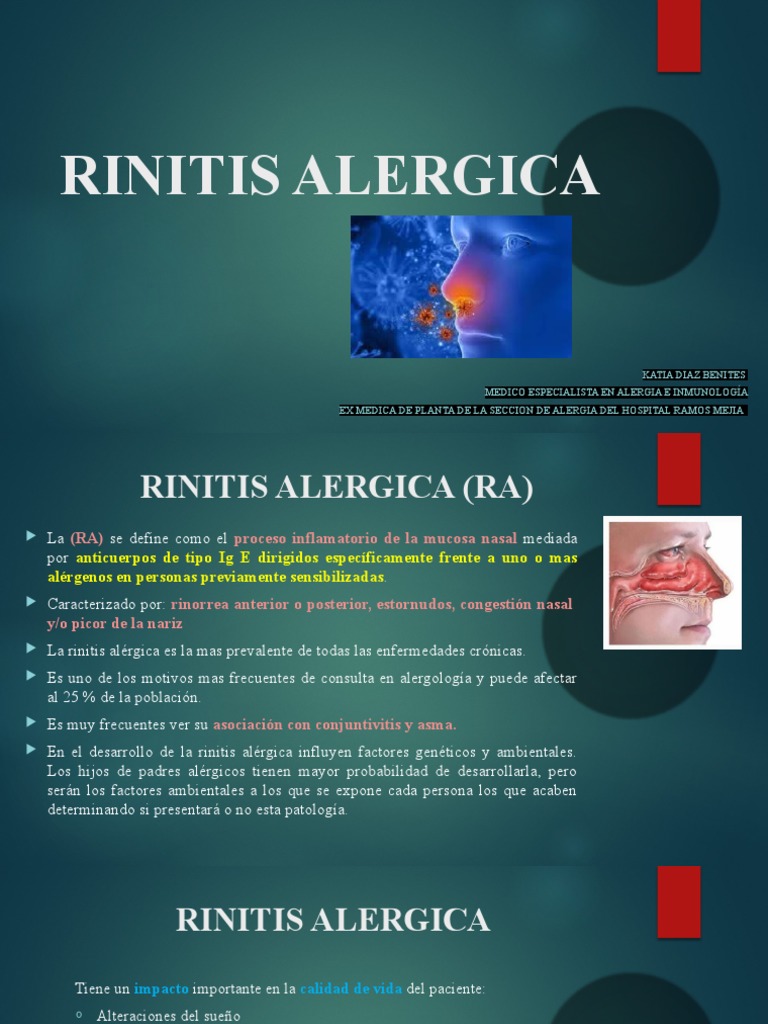 RINITIS ALERGICA Curso Enfermeria | PDF | Alergia | Medicina CLINICA