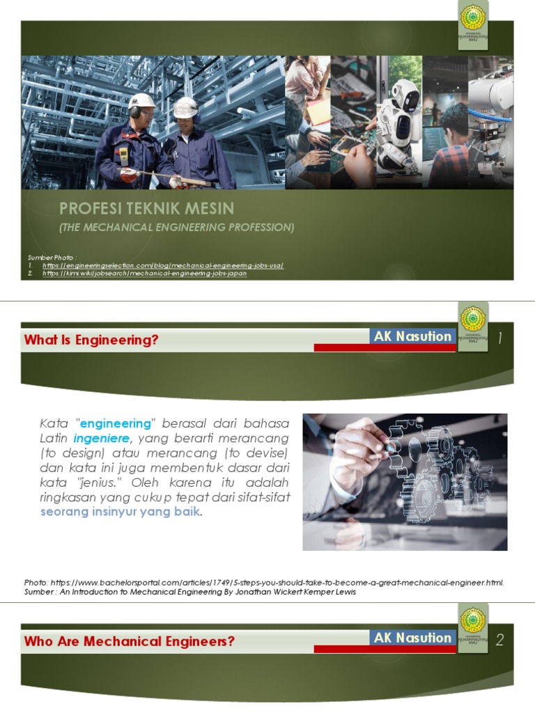 MEMBANGUN KARIR DALAM PROFESI TEKNIK MESIN | PDF