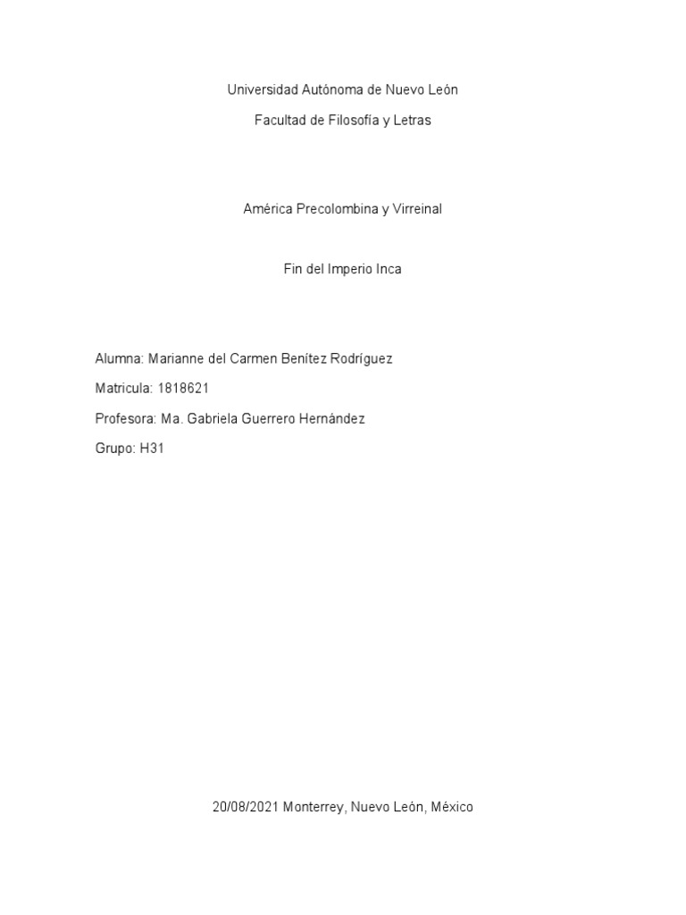 Fin Del Imperio Inca | PDF | Imperio Inca | América del Sur