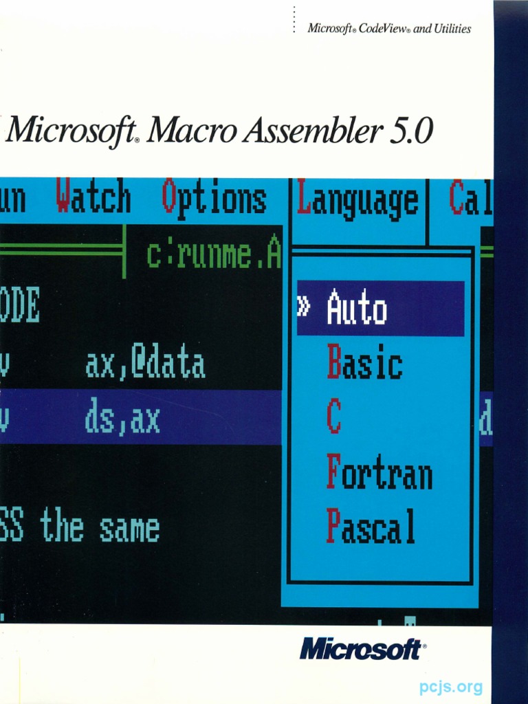 Masm50 Codeview and Utilguide | PDF | Programming | Computer Program