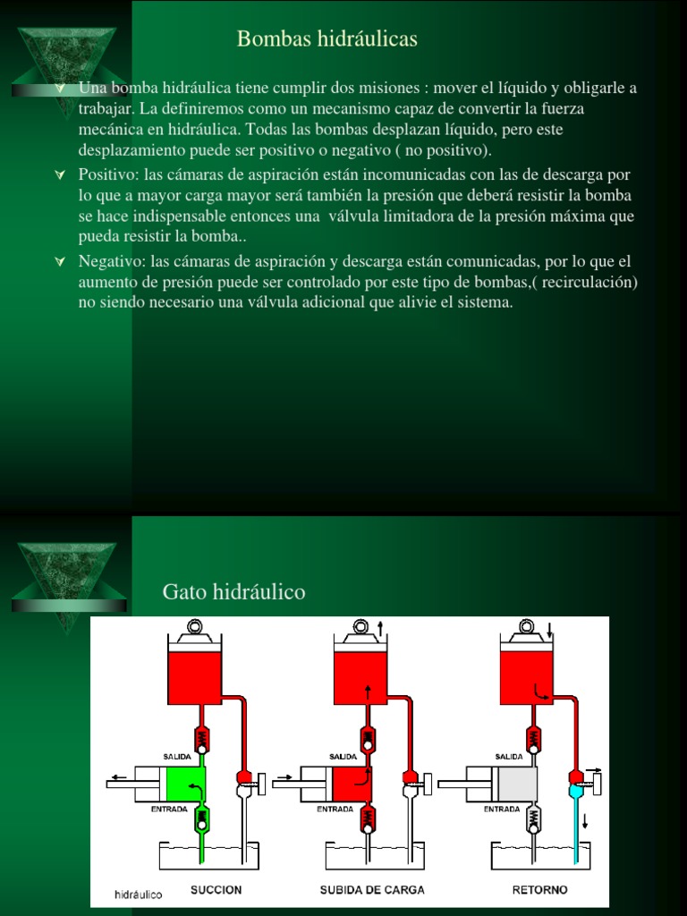 Tipos y Rendimiento de Bombas Hidráulicas | PDF | Engranaje | Bomba