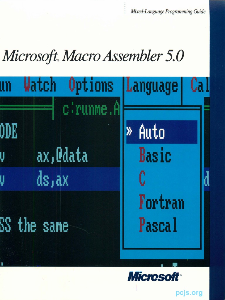 Masm50 Mlprogguide Pdf Subroutine Parameter Computer Programming