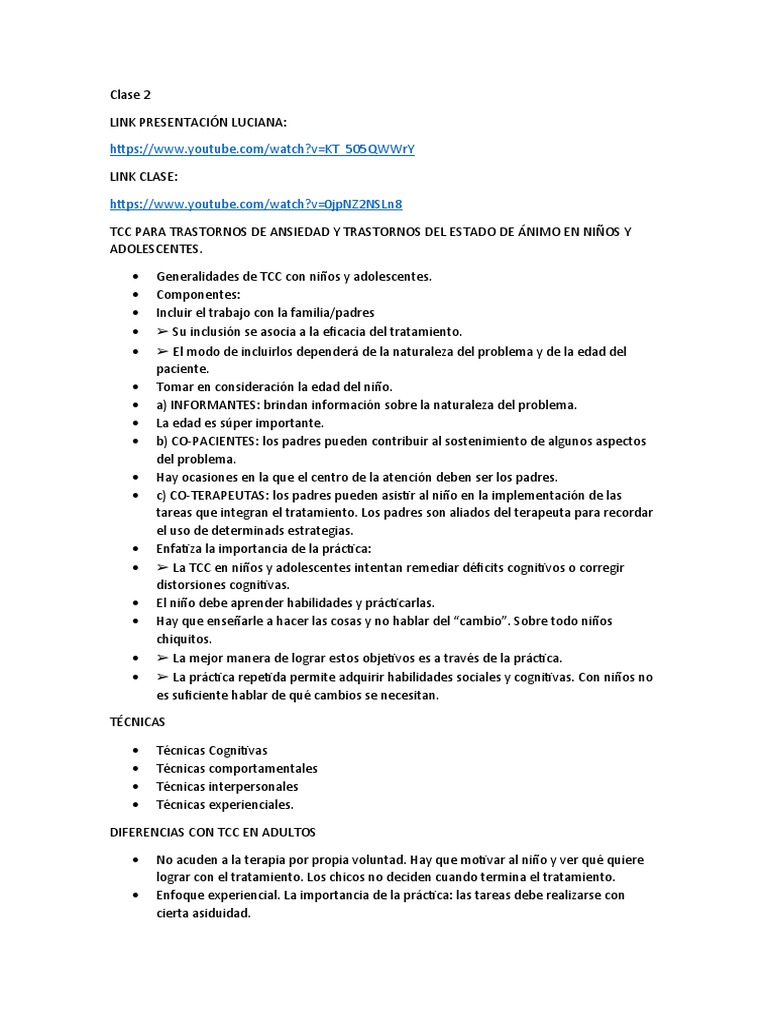 Clase 2 | PDF | Terapia de conducta cognitiva | Ciencia cognitiva