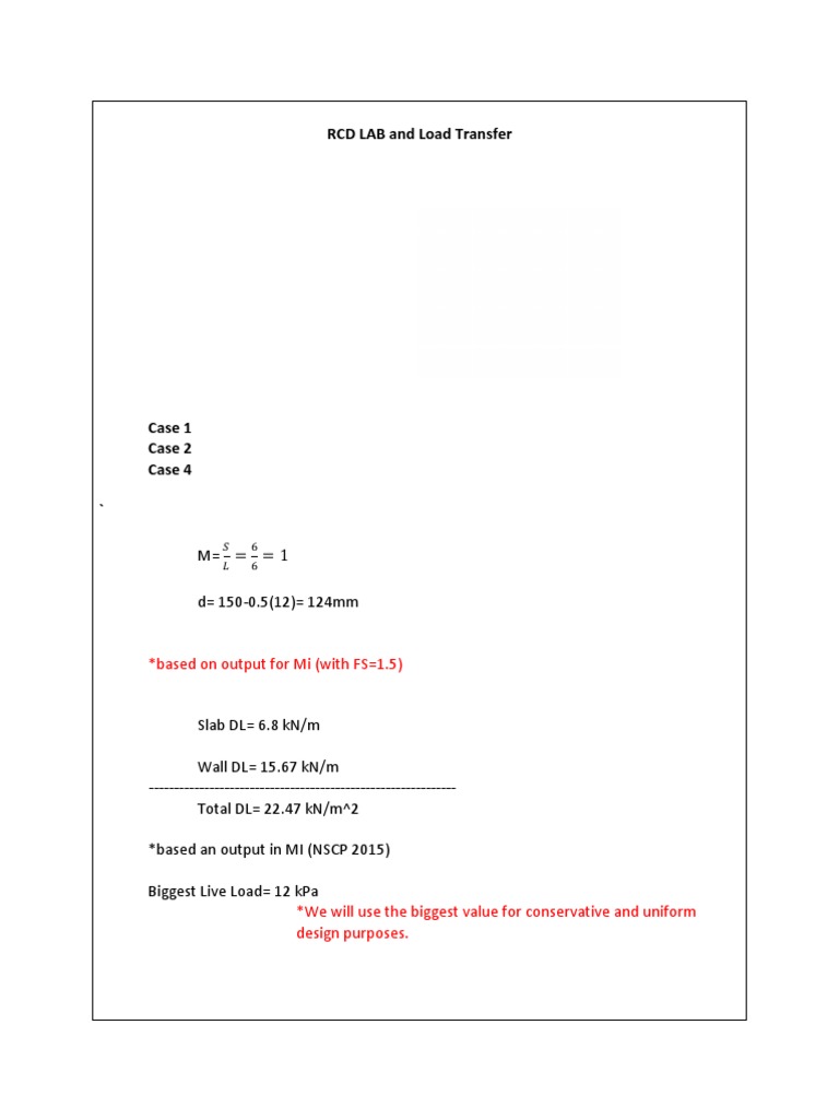 RCD LAB and Load Transfer | PDF | Civil Engineering | Structural Engineering
