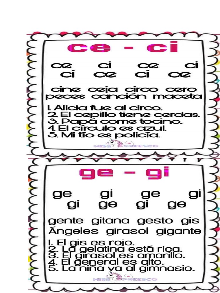 Lectura de Silabas, Palabras y Oraciones | PDF