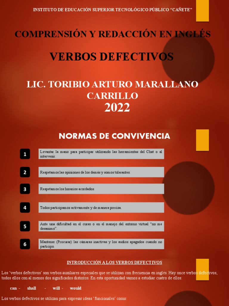 Verbos Defectivos | PDF | Verbo