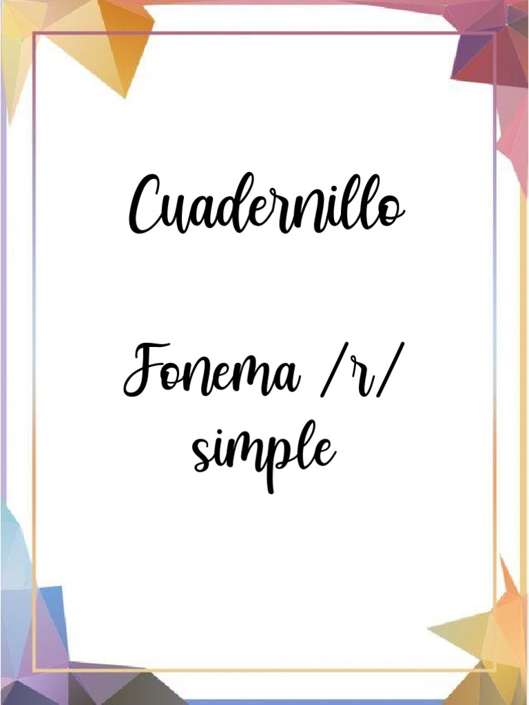 Cuadernillo R Simple | PDF | Fonética | Lingüística