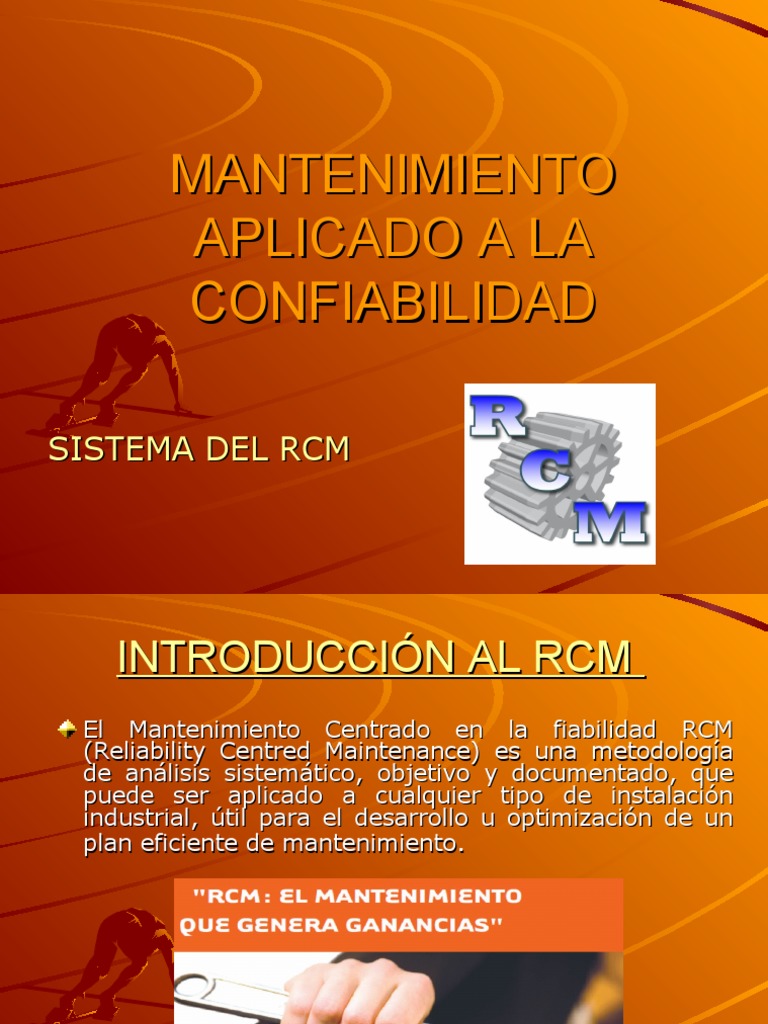 Mantenimiento Aplicado A La Confiabilidad - Sistema Del RCM | PDF | Ingeniería de confiabilidad ...