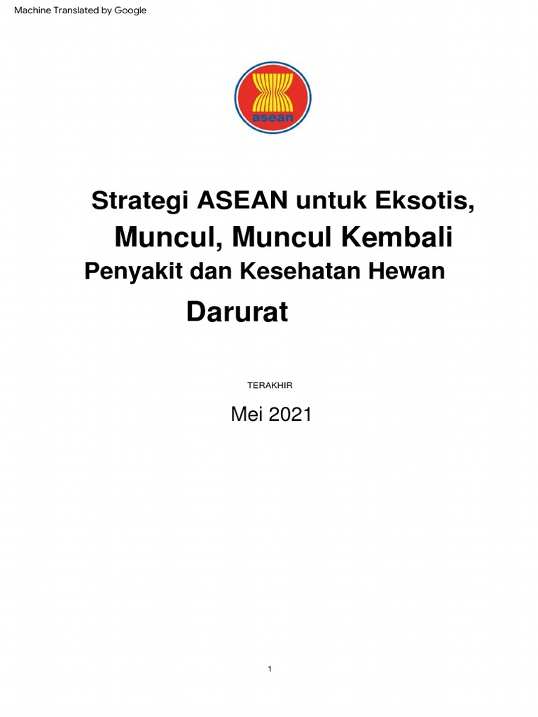 FAFD 35. ASEAN Strategy Exotic Emerging Diseases and Animal Health ...