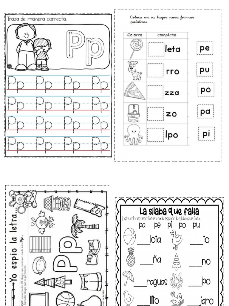 Actividades Letra PP | PDF