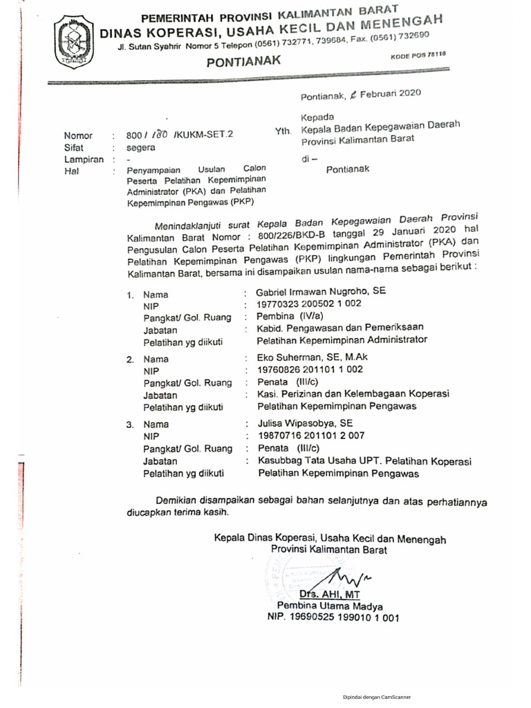 Contoh Surat Usulan | PDF