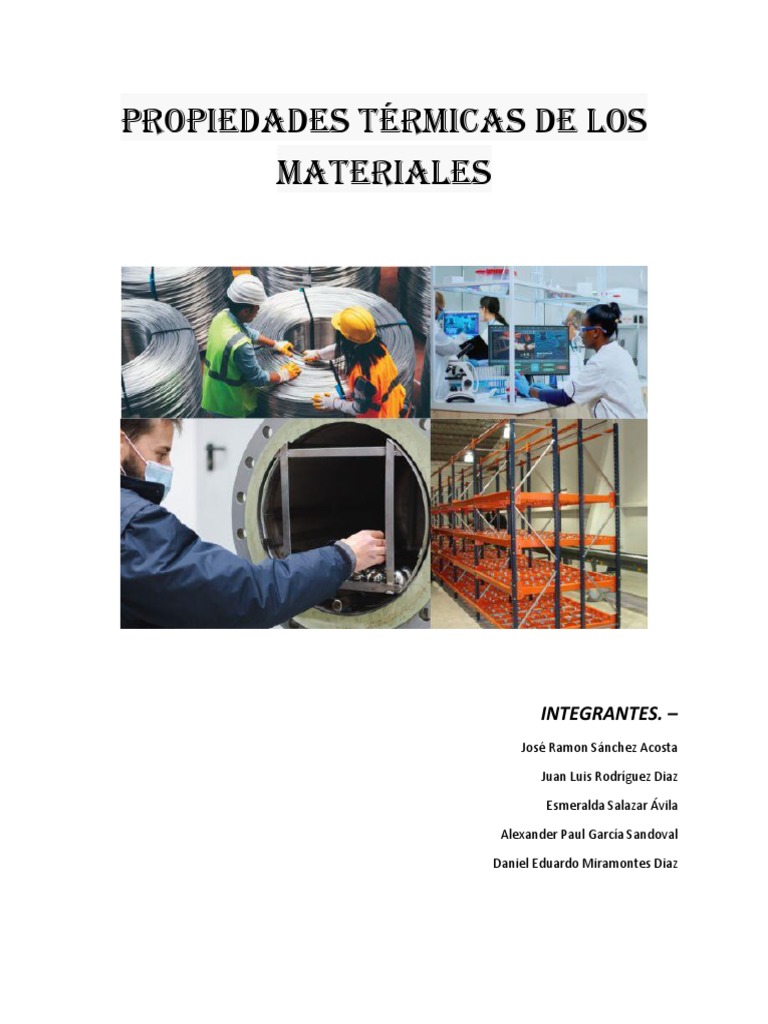 Propiedades Térmicas de Los Materiales | PDF | Calor | Fase (materia)