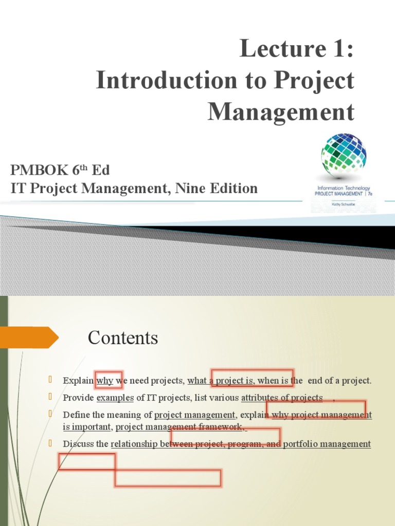 Lecture - 01 Introduction To Project Management | PDF | Project ...