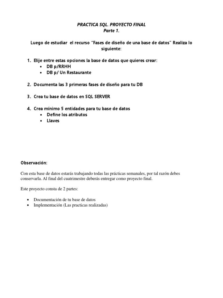 PRACTICA No. 2. SQL SERVER | PDF