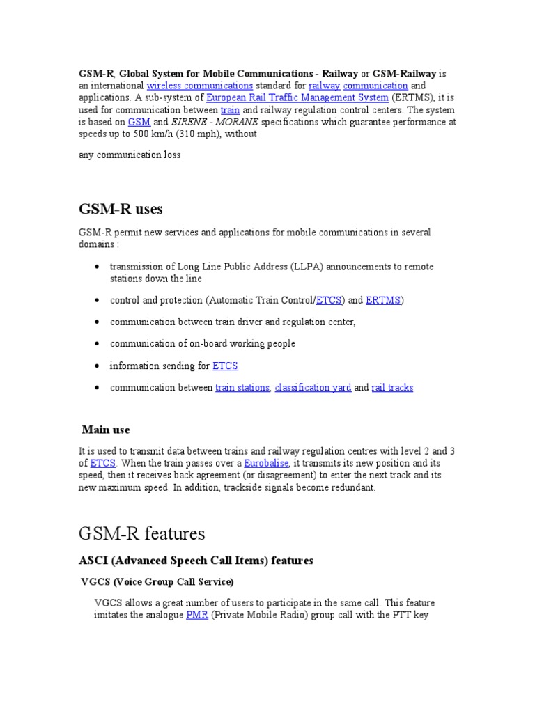 Project GSMR | PDF | Telecommunications | Telecommunications Engineering