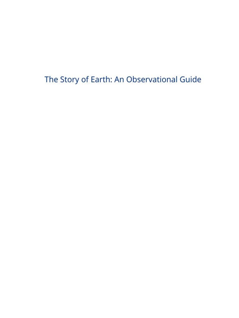 The Story of Earth An Observational Guide 1627402930 | PDF | Plate Tectonics | Earth Sciences