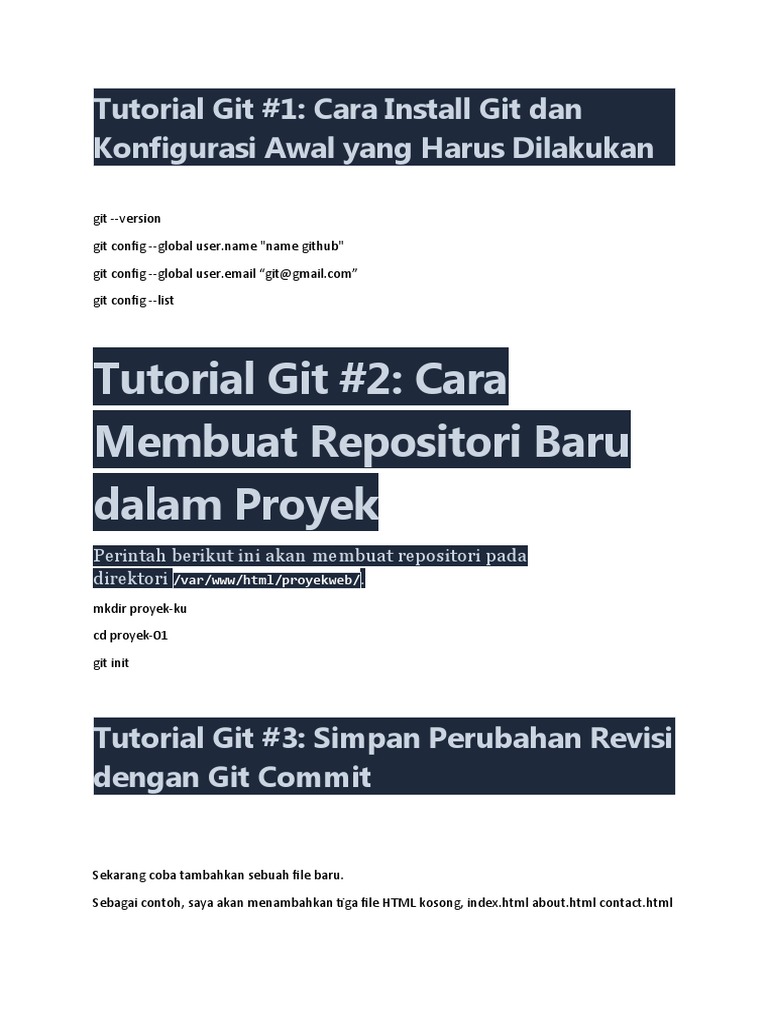 Tutorial Git | PDF