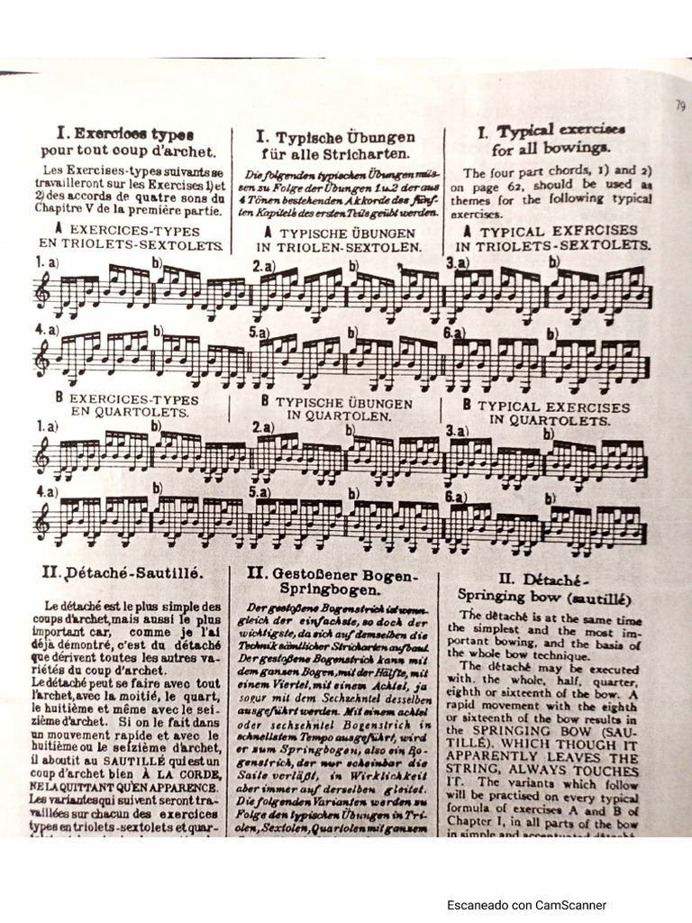 Ejercicios de Técnica de Arco. | PDF