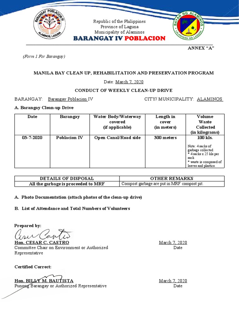 Clean-Up-Drive March 7, 2020 | PDF | Environment | Materials