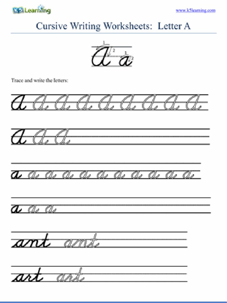Cursive Letter A | PDF