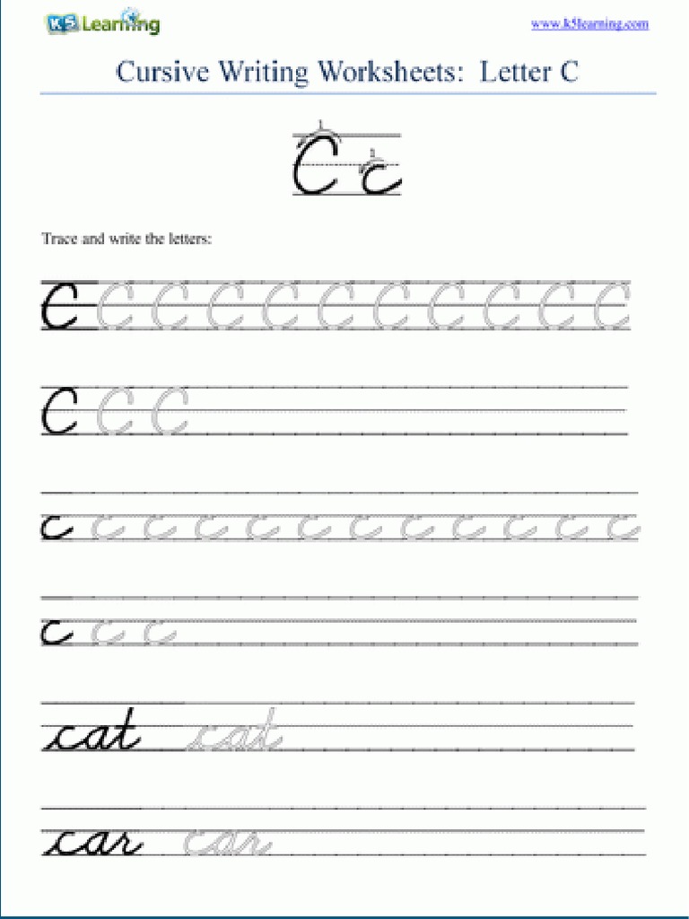 Cursive Letter C | PDF