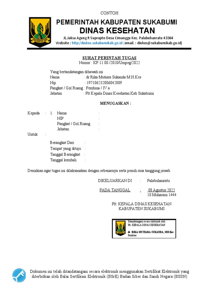 Contoh Surtug Tte | PDF