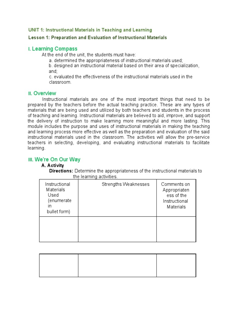 FS 2 Unit 1 | PDF | Teaching Method | Teachers